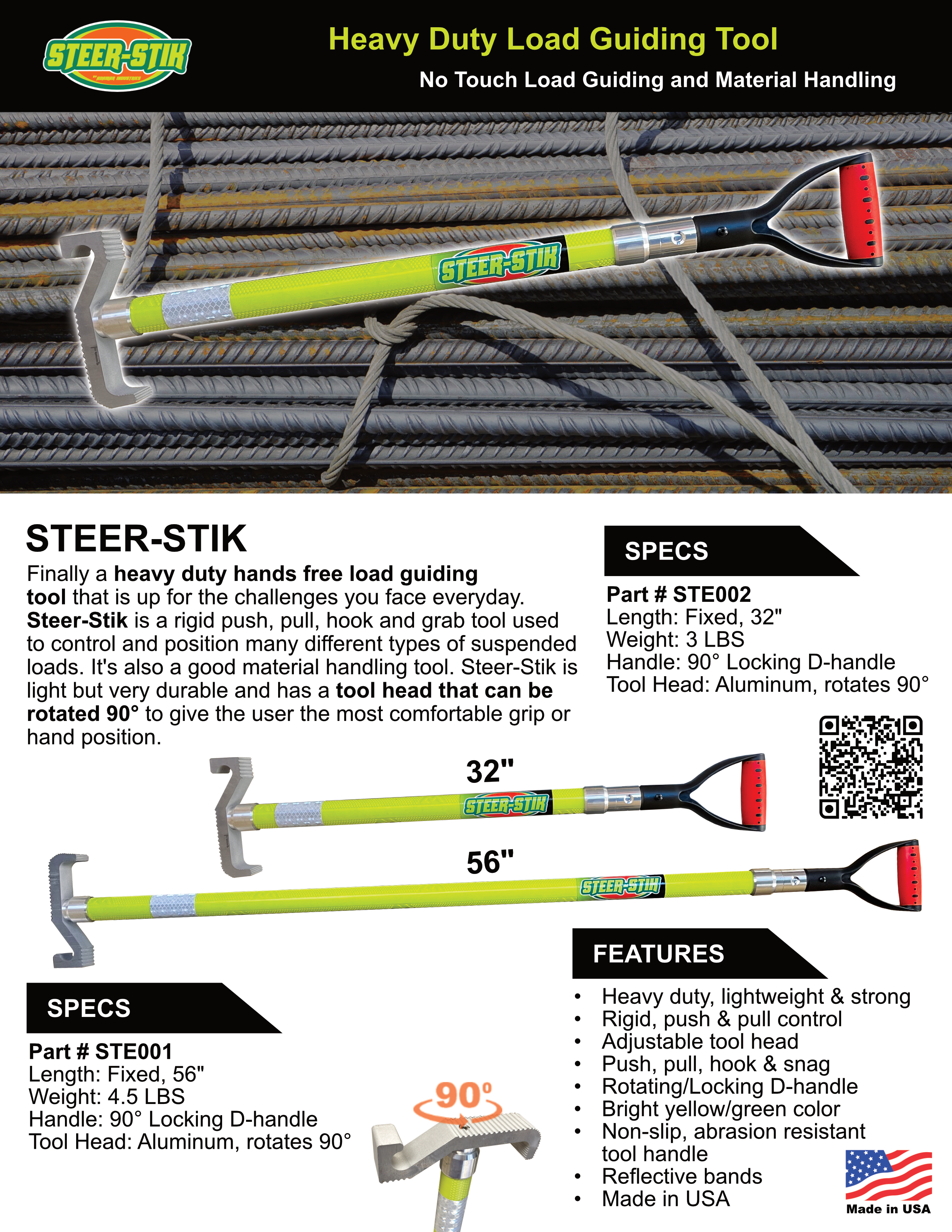 STEER-STIK SR Hands free load guider - Heavy duty push pull load ...