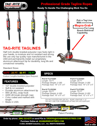 Custom Built Tag Line Ropes and Tethers - We build custom tag line and ...